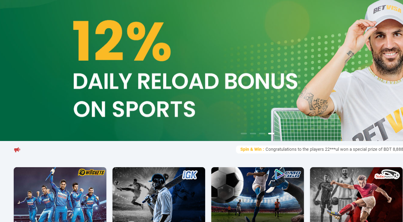 Betvisa Bangladesh Casino Games and Bets with BetVisa Online